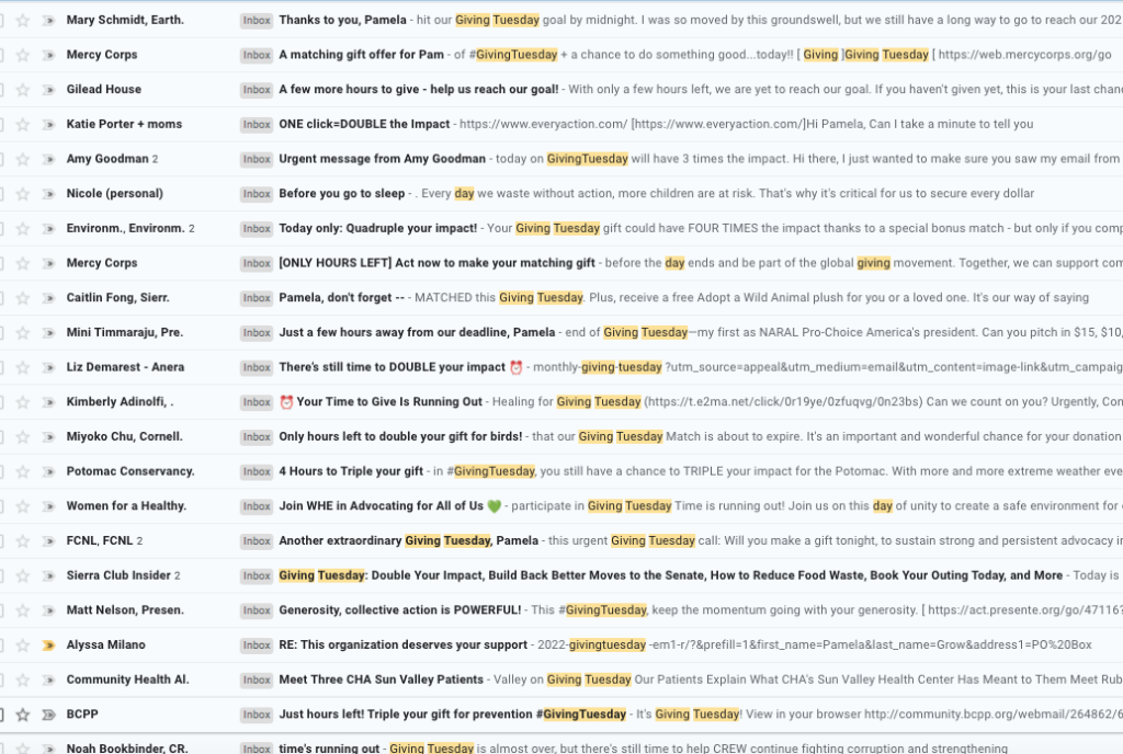 What's in My Inbox | A Non-GivingTuesday Email That Made My Day ...